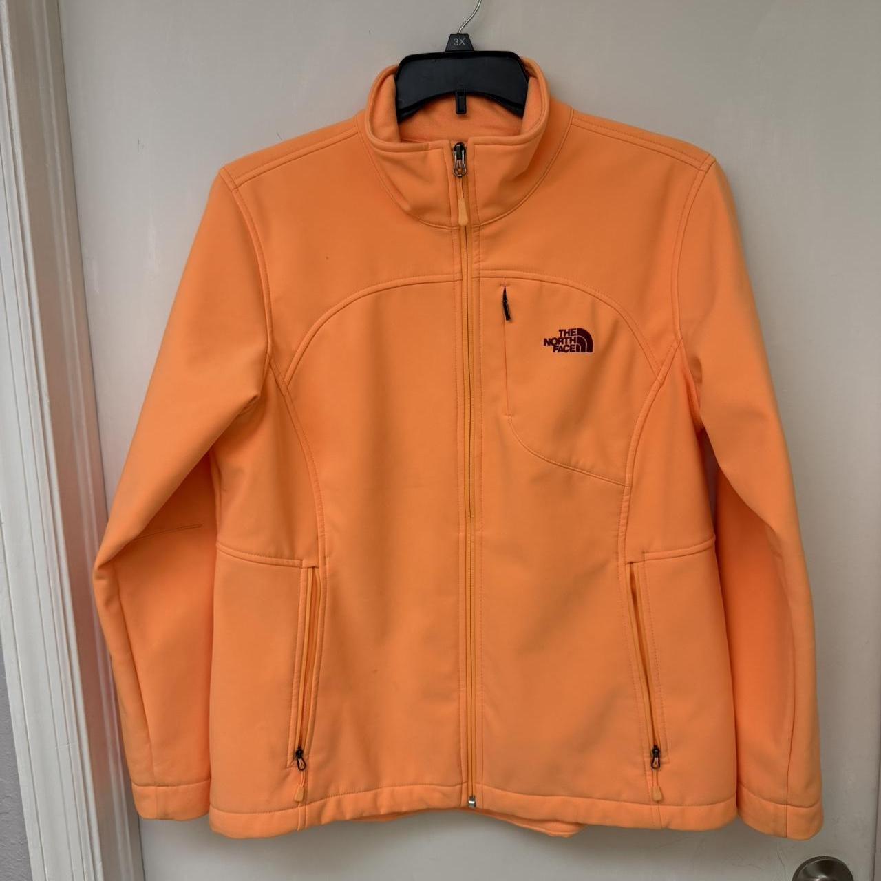 The North Face orange fleece jacket Size XL | Depop