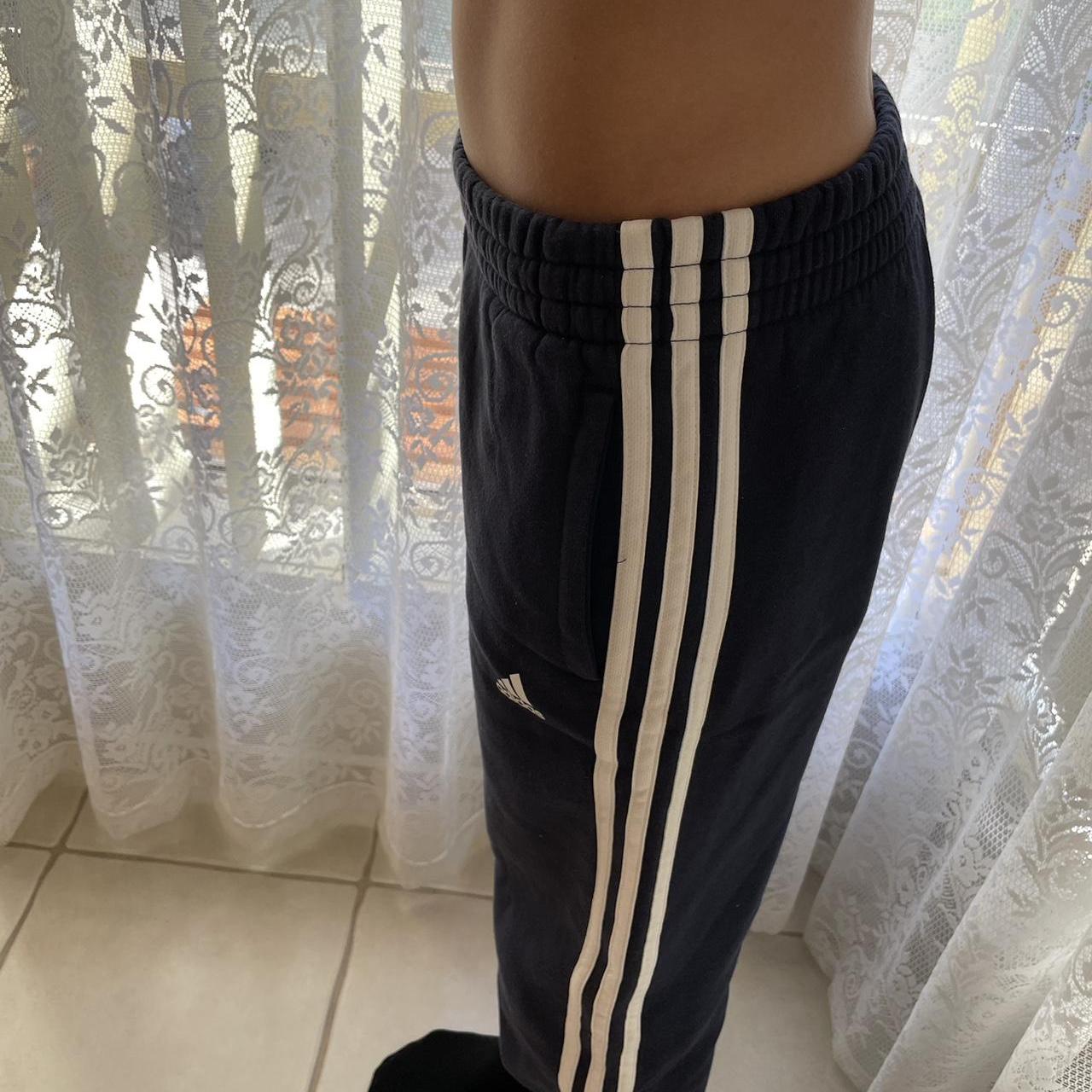 navy blue adidas trackies never worn, they’re on the... | Depop