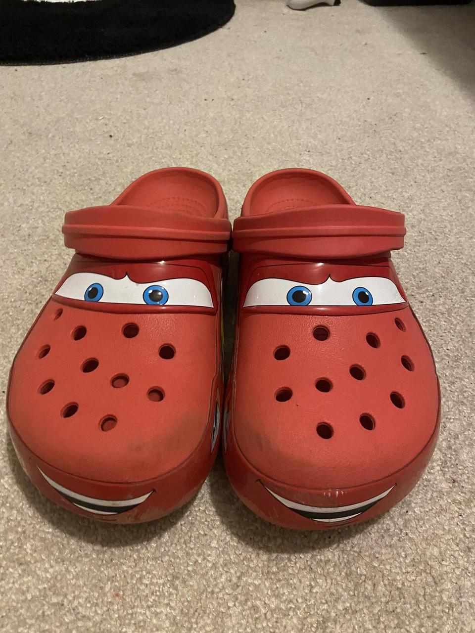 LIGHTNING MCQUEEN CROCS Rare shoot me offers do... - Depop