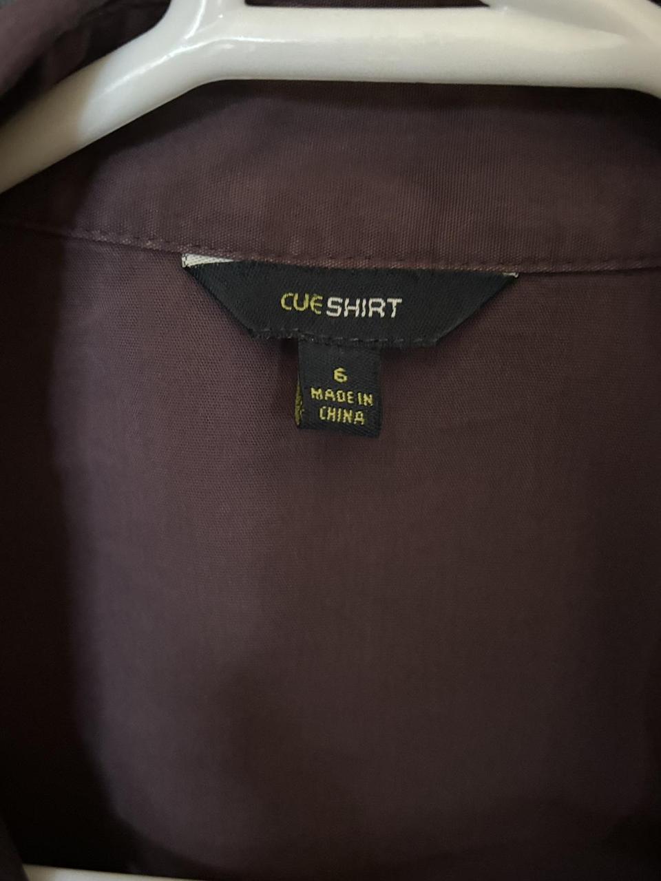 Cue business shirt in a maroon/plum colour.... - Depop