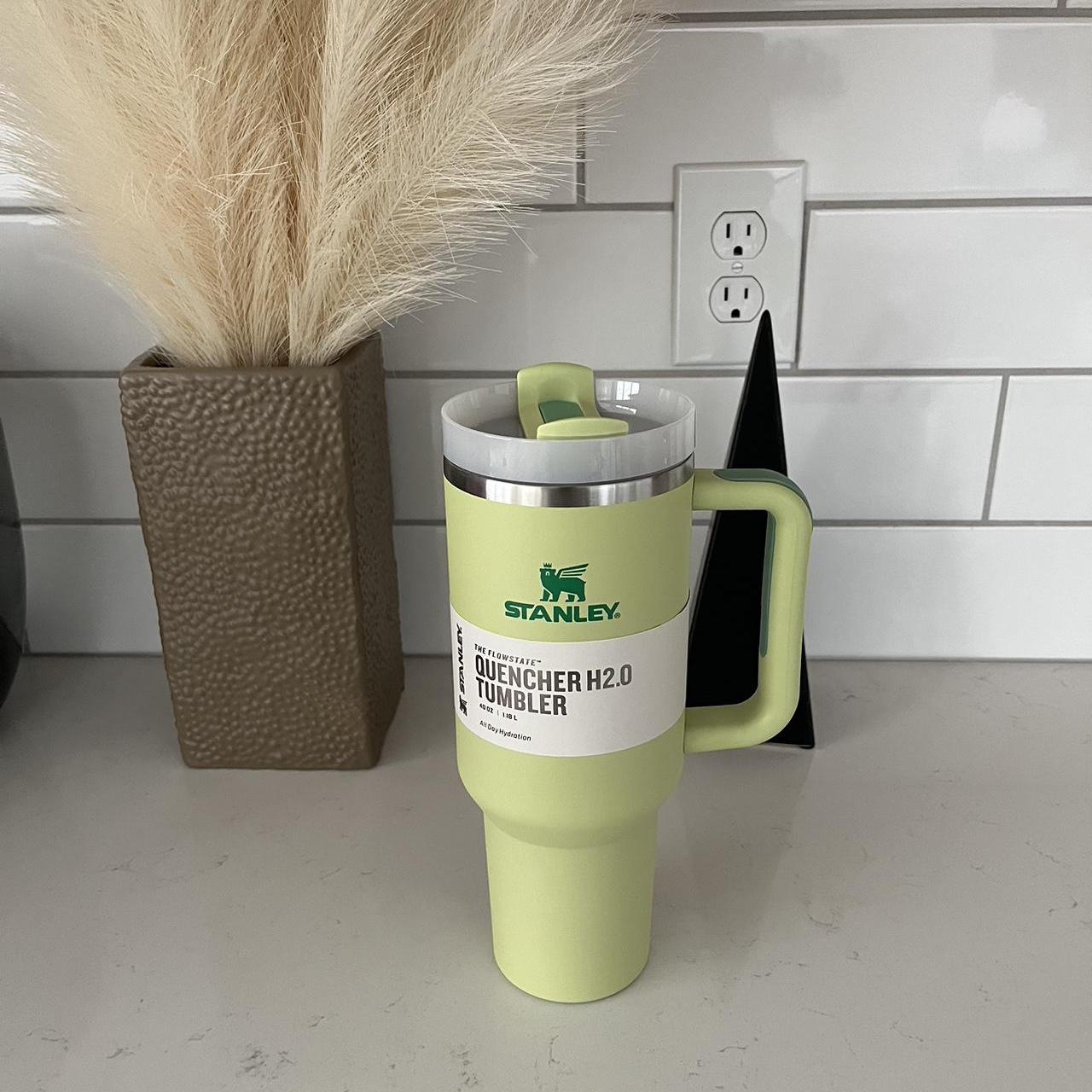 Stanley cup lime green tumbler 40oz basic weather... - Depop