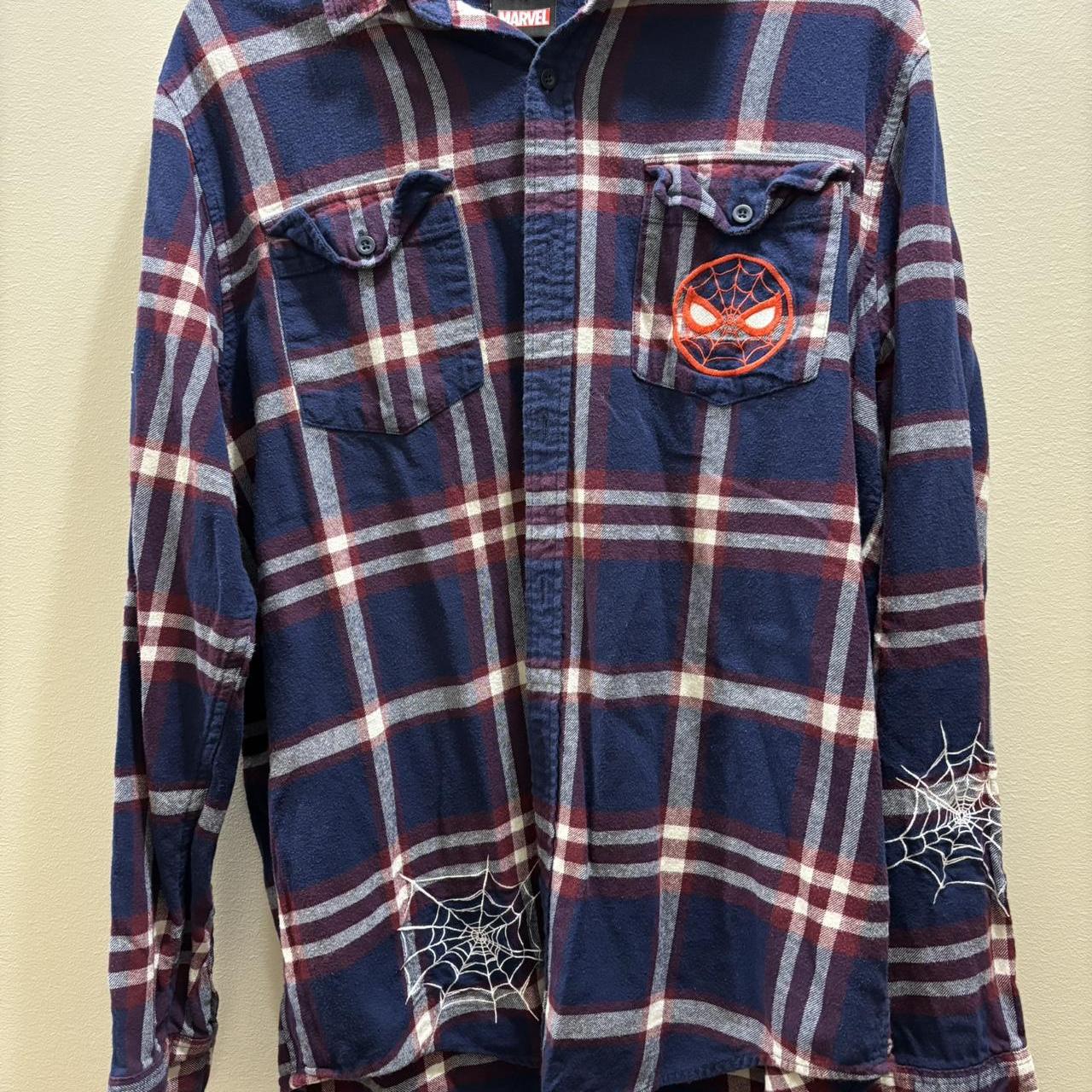 Marvel Spider Man Flannel Size Medium #Marvel... | Depop
