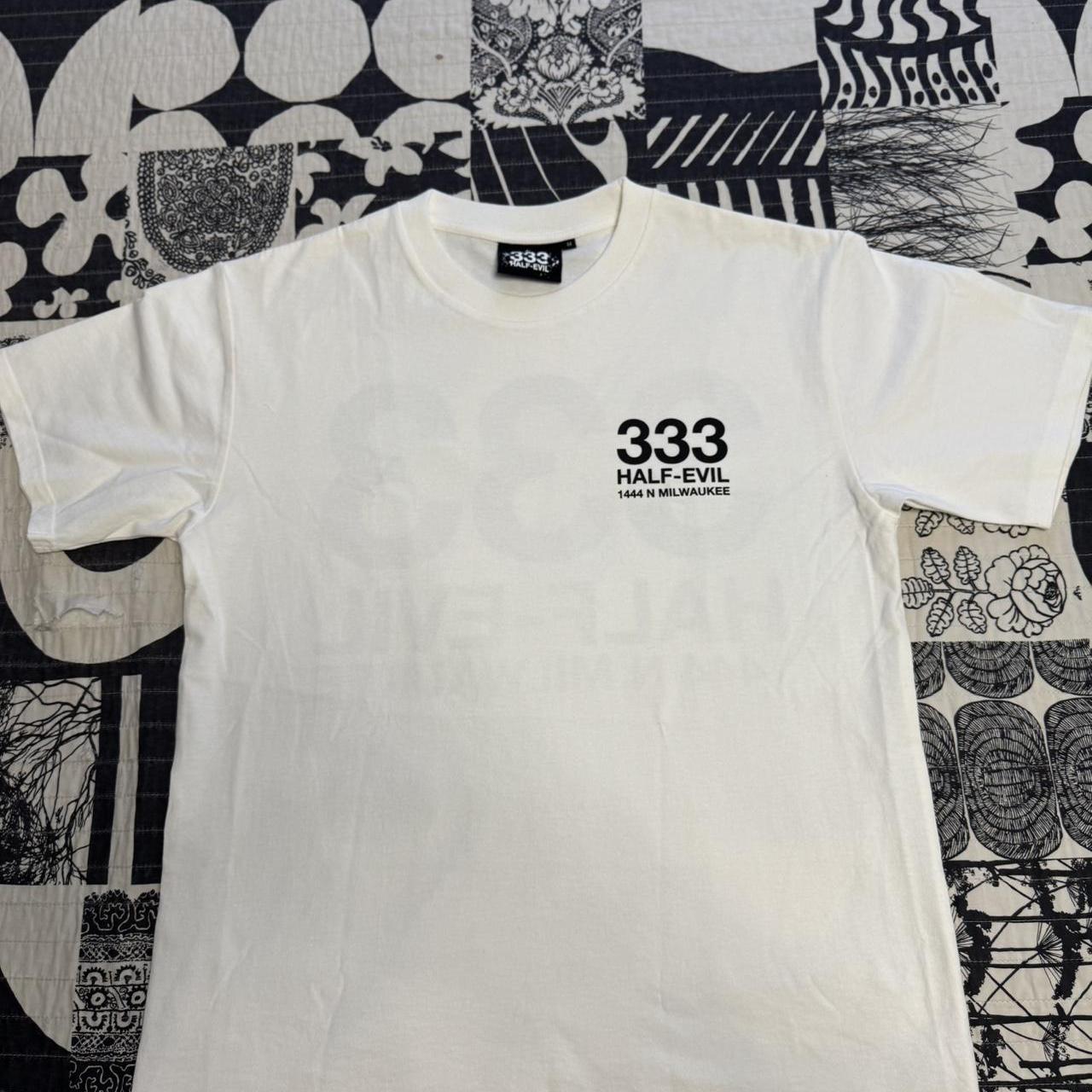 Half Evil 333 Logo Tee ‘White’ Limited Drop Hmu📲📲 | Depop