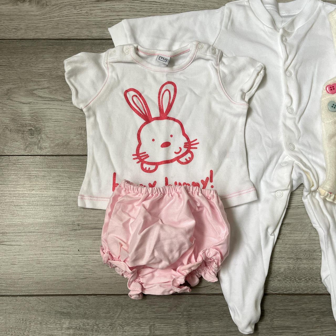 Baby girl clothes bundle: white baby grow,white... | Depop