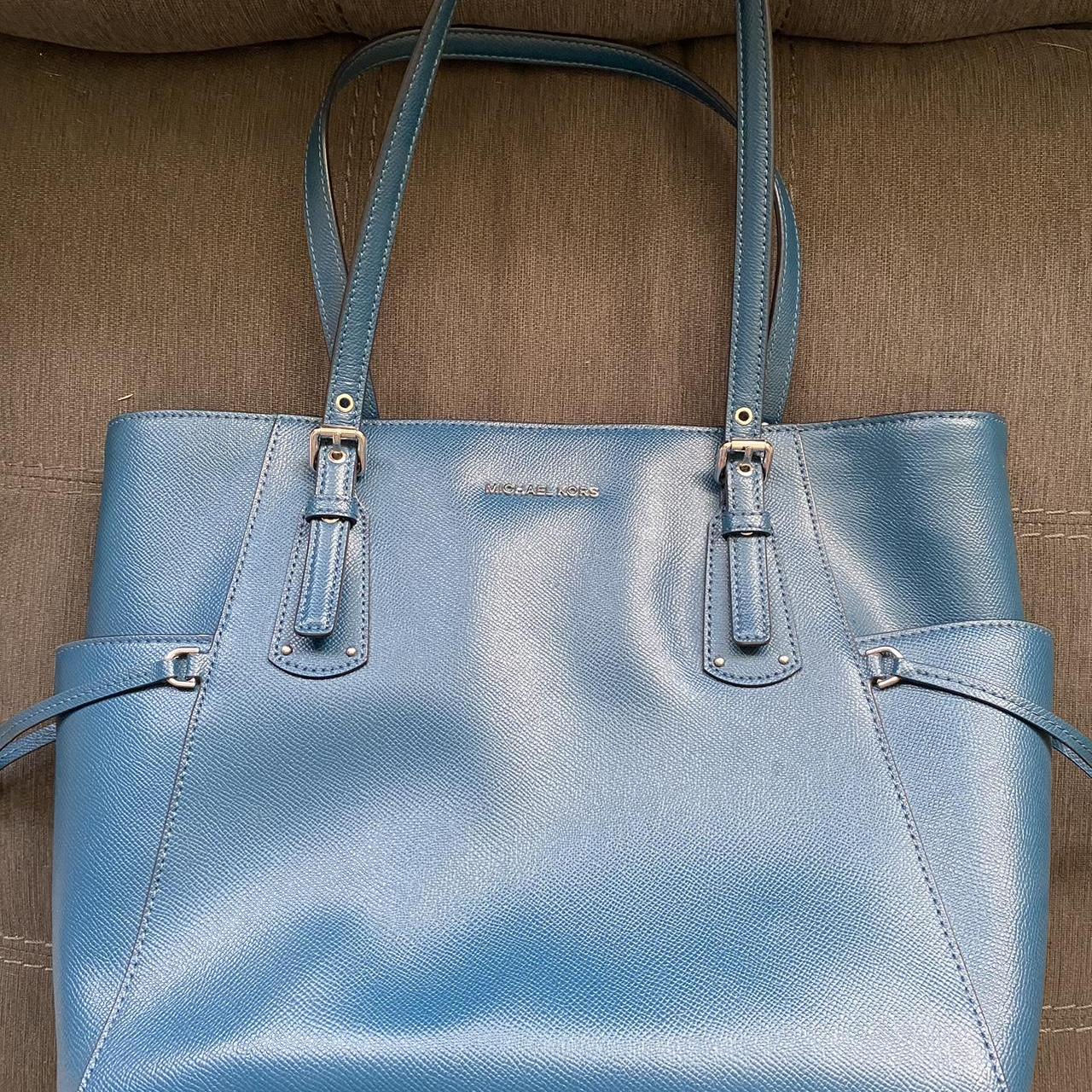 Blue Michael Kors purse. Missing little “MK”... | Depop