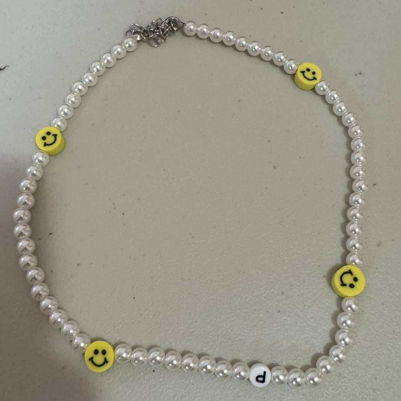 Smiley face Pearl Necklace - Depop