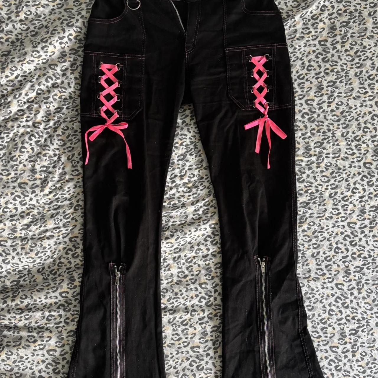 POIZEN INDUSTRIES // RIBBON FLARE PANTS ࿇ SUCH... | Depop