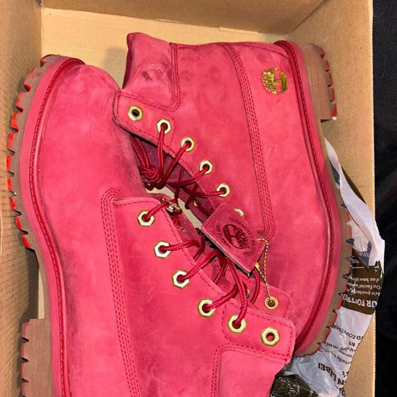 Pink Timberland ankle boots #ankleboots #Timbs... | Depop
