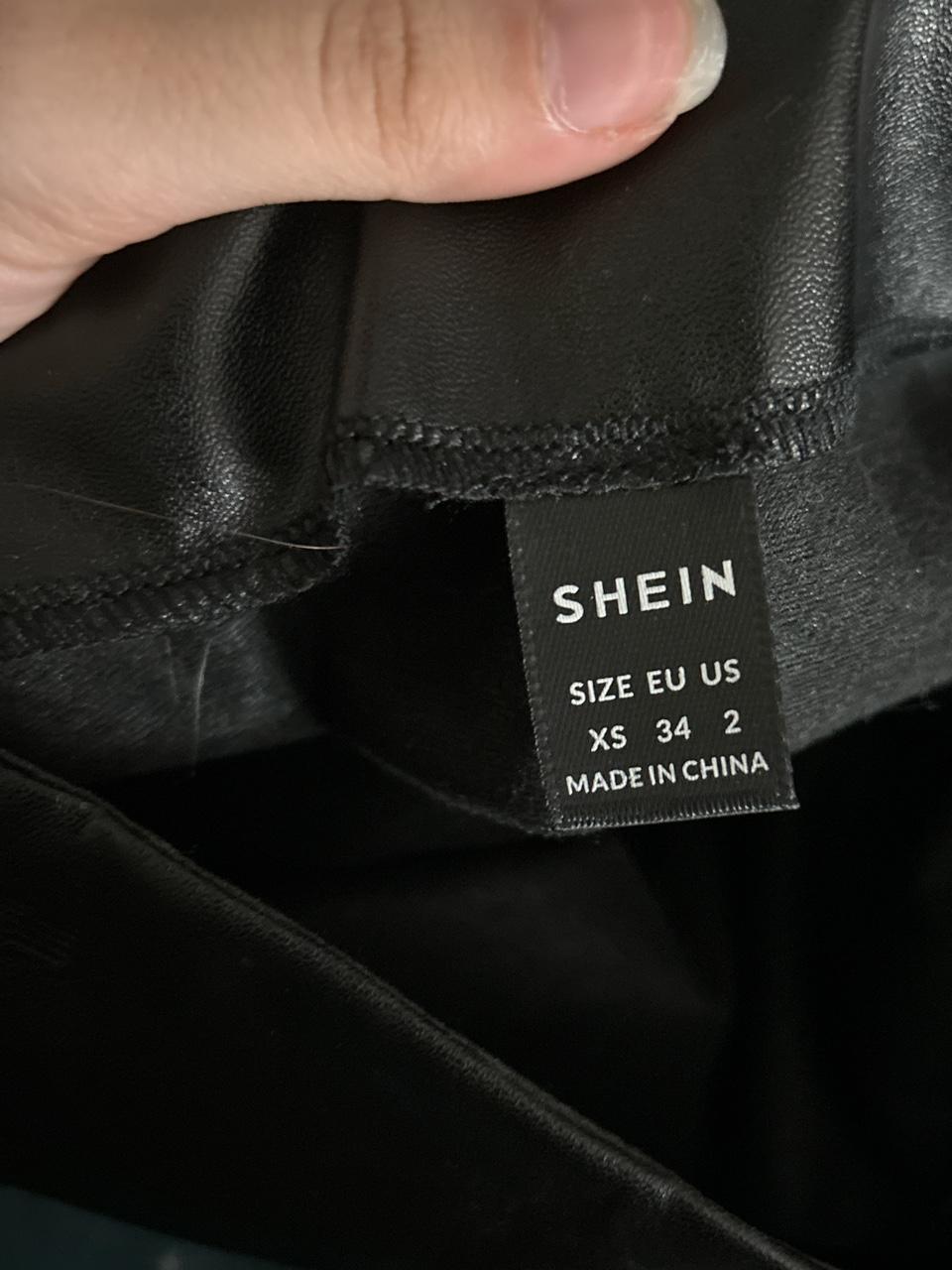 shien xs faux leather skirt, great condition, never... - Depop