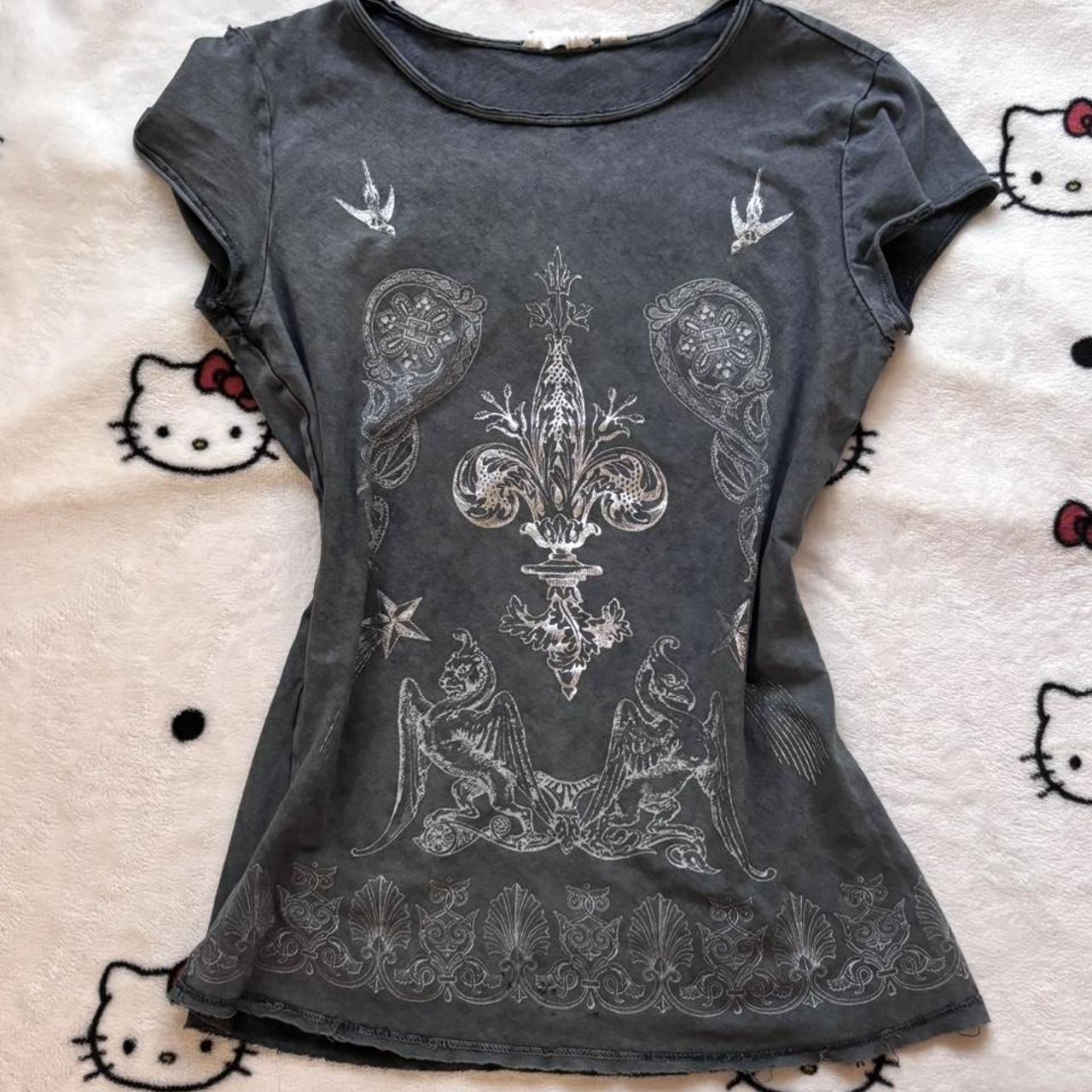 affliction top REPOP (ᵔᗜᵔ) - fitted to be a xs /... | Depop