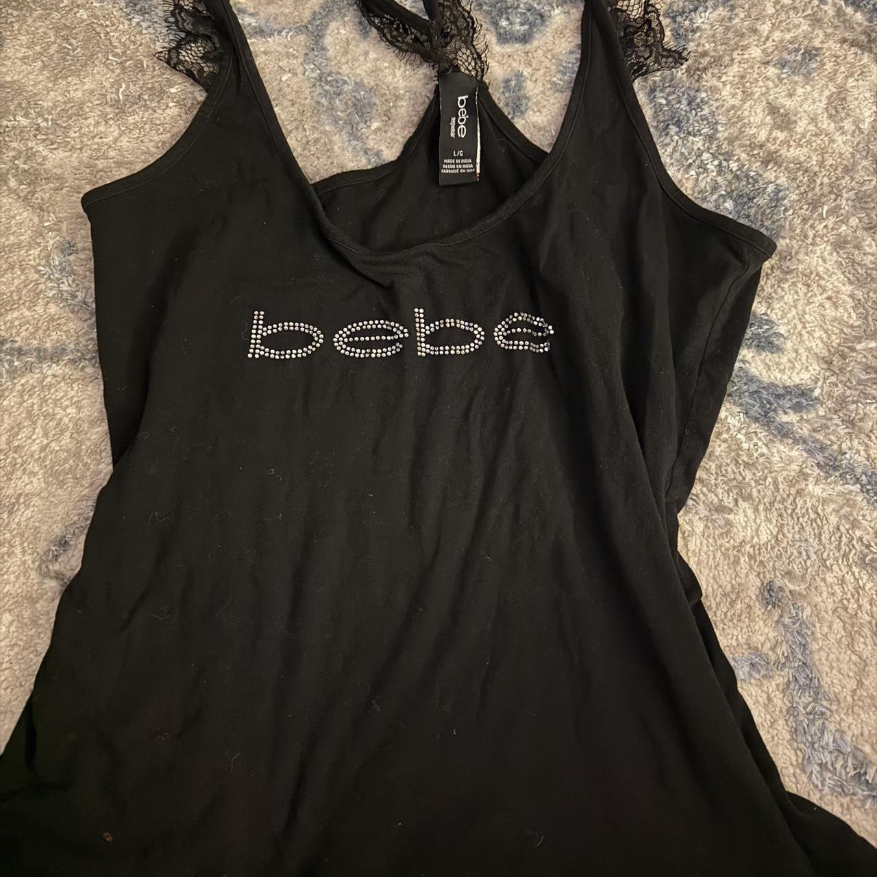 Black Bebe shirt size Large Says sleepwear but can... | Depop