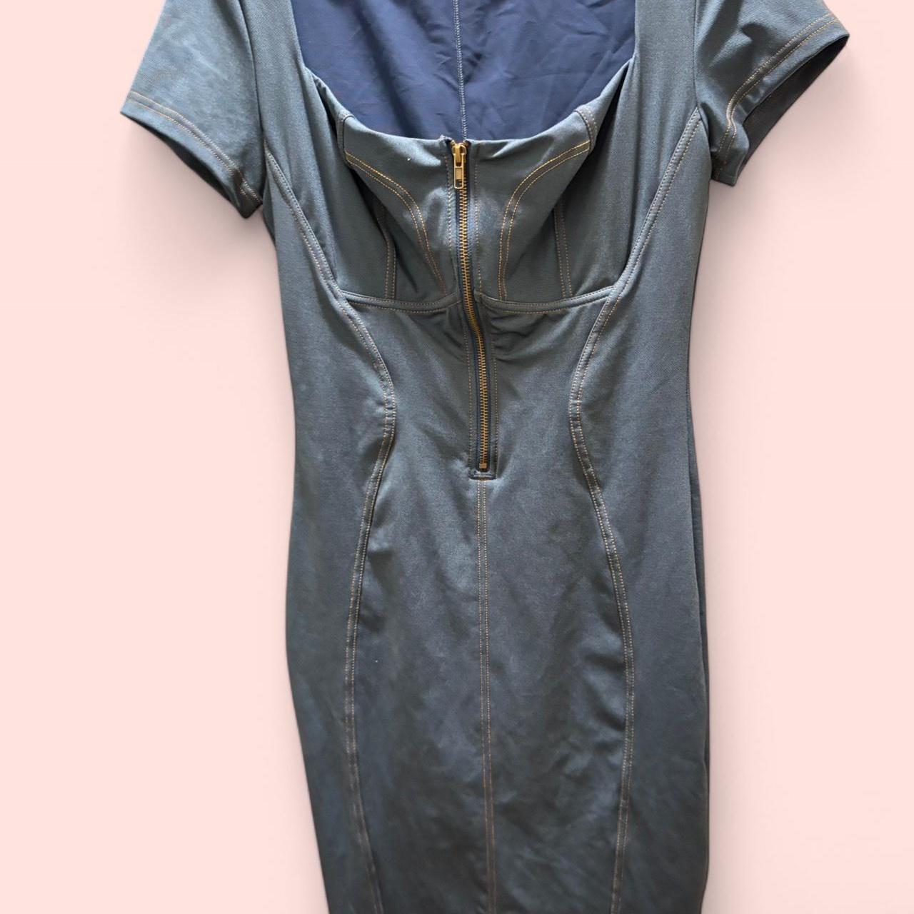 Popilush Blue “Denim” Mini dress with corset clasps,... | Depop