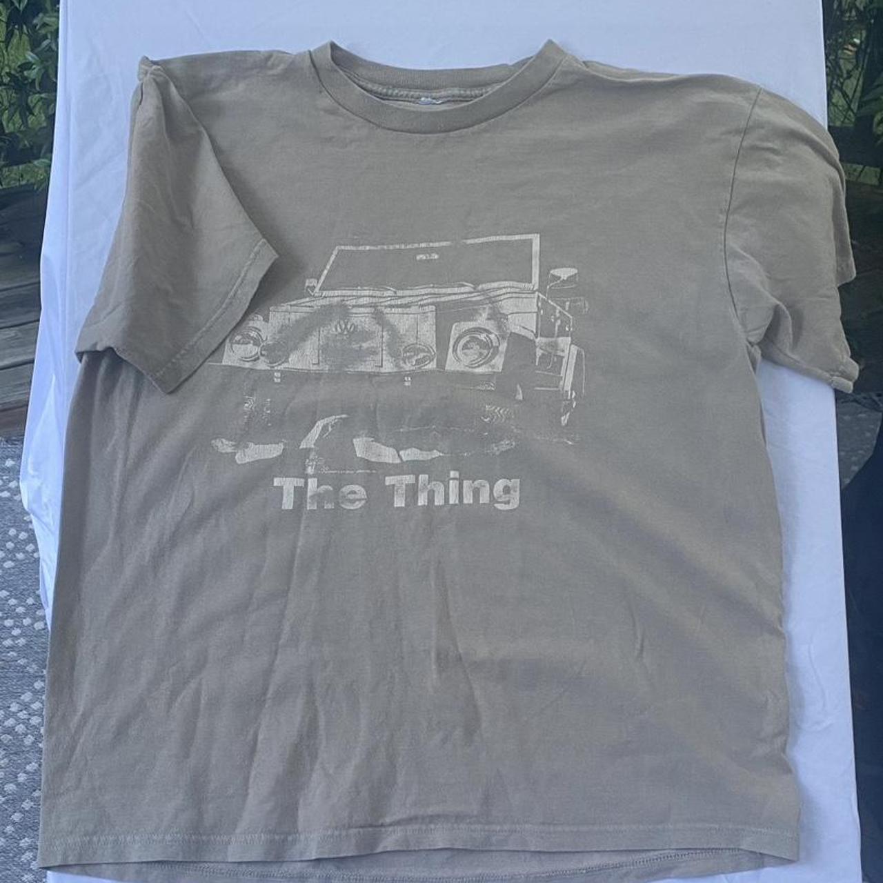 Large The Thing tan t-shirt - Depop