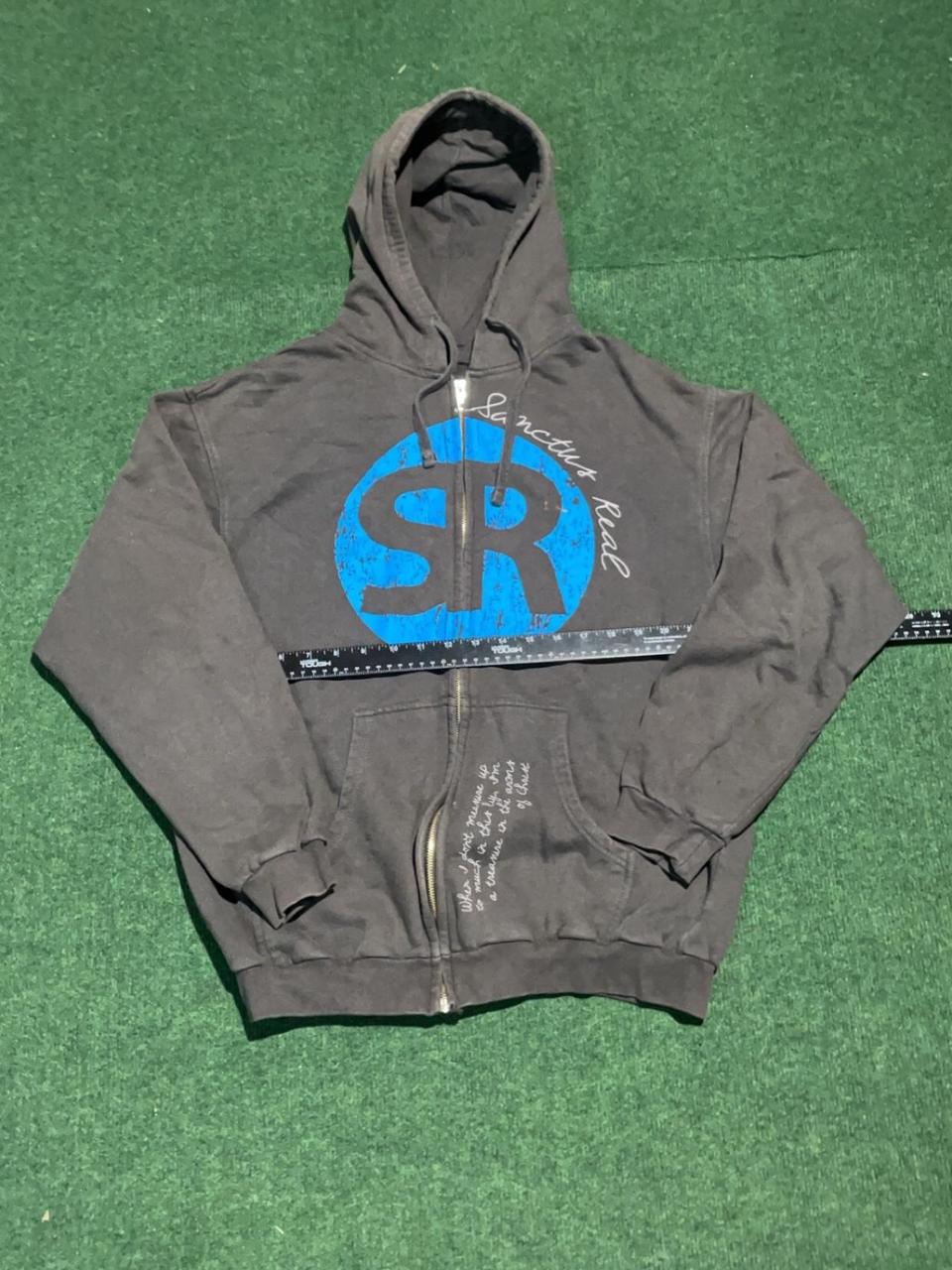 90s vintage black zip up hoodie Sun faded - Depop