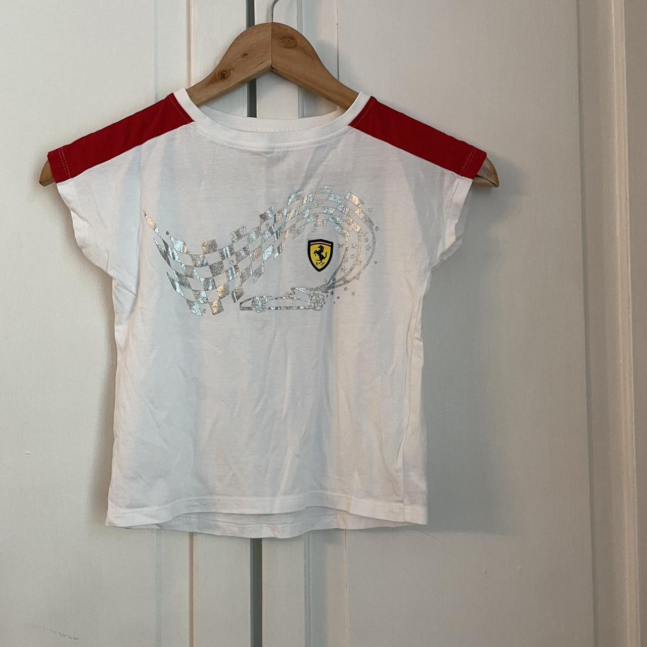 ferrari baby tee- size 5/6 - Depop