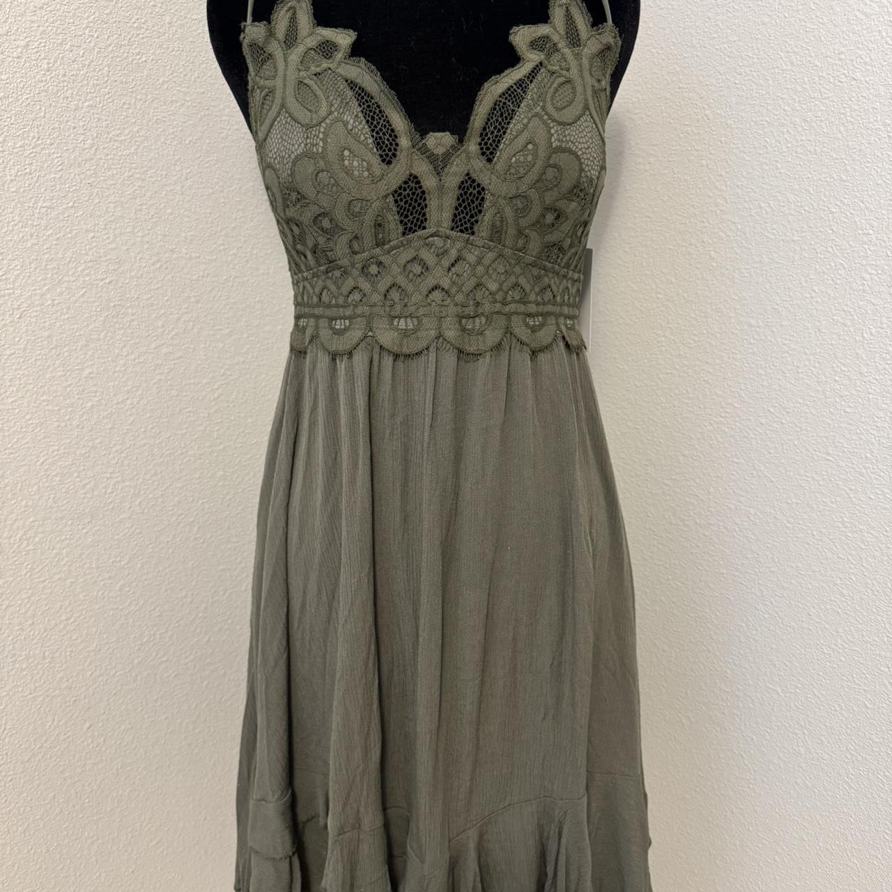 Lacey forest green fairy dress. I know it says XL... | Depop