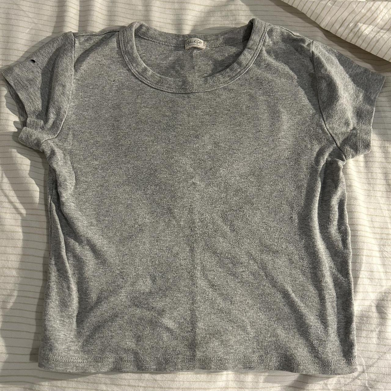 Brandy Melville basic gray tee #brandy - Depop