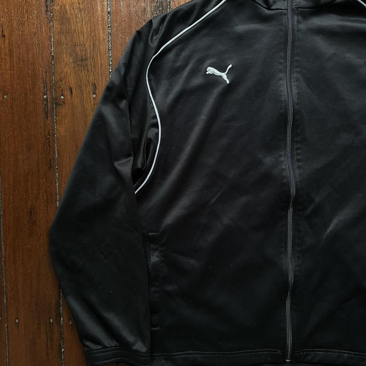 Black puma zip up size men’s m-L | Depop