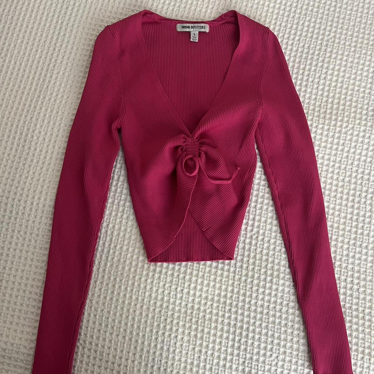 Urban Outfitters pink tie front going out top! Can... - Depop