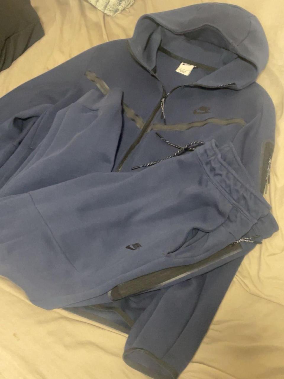 Navy blue Nike tech fleece Size large - Depop