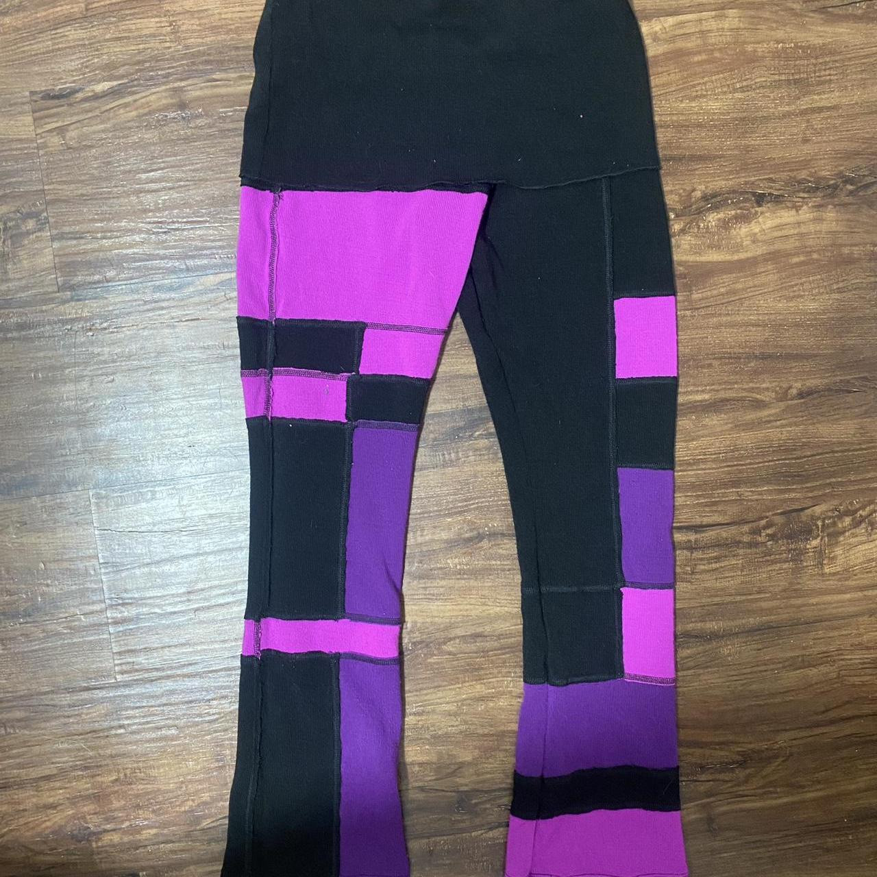 Wear moi ballet warm ups Purple and black leg... | Depop