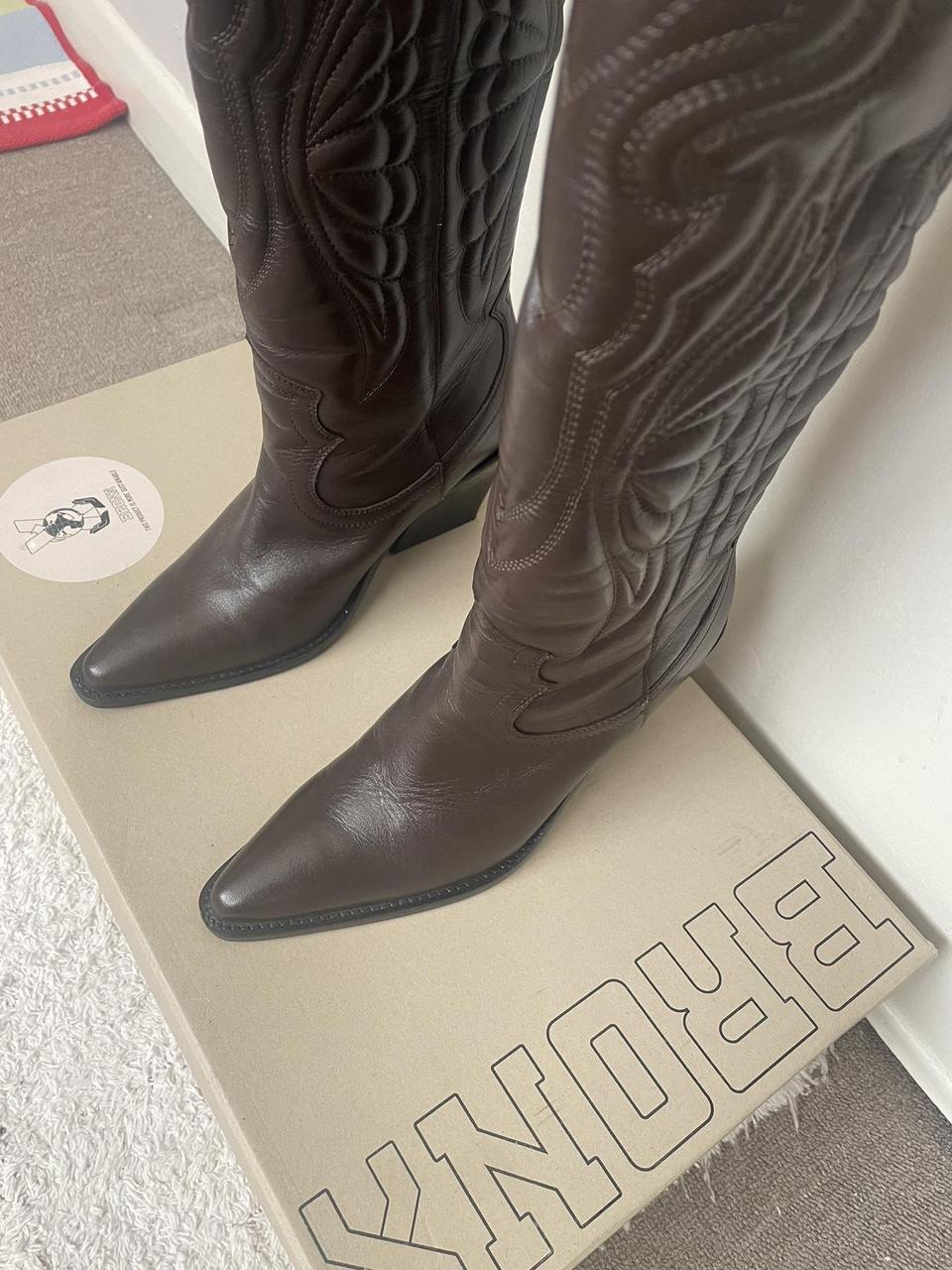 BRONX new-kole chocolate brown genuine leather... - Depop