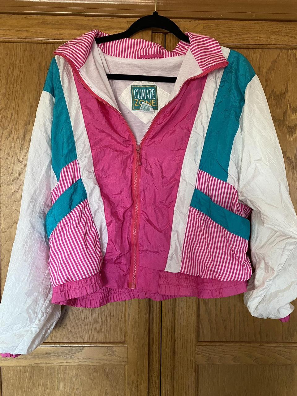 Vintage Barbie Pink Windbreaker size Large. - Depop