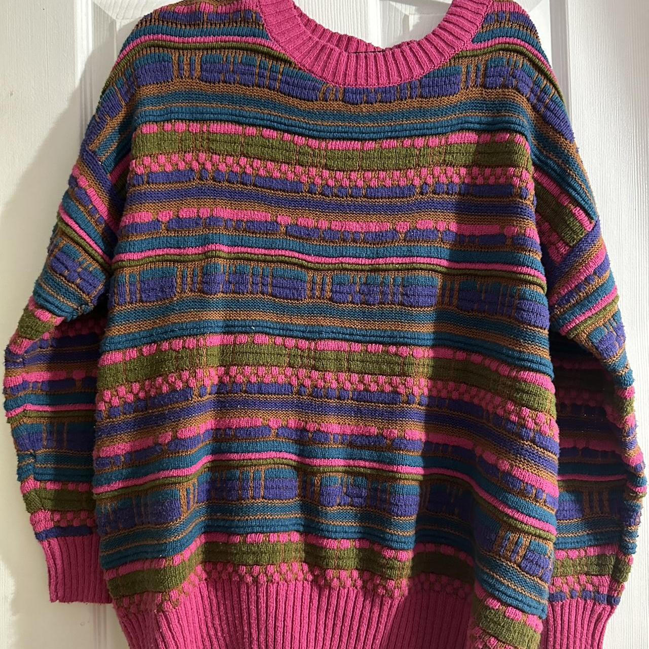 wild fable multi color knit sweater - Depop