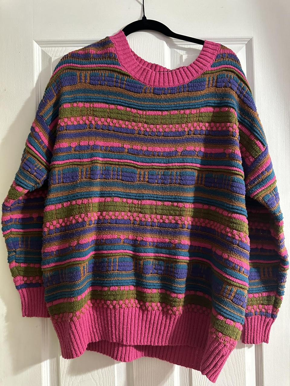 wild fable multi color knit sweater - Depop