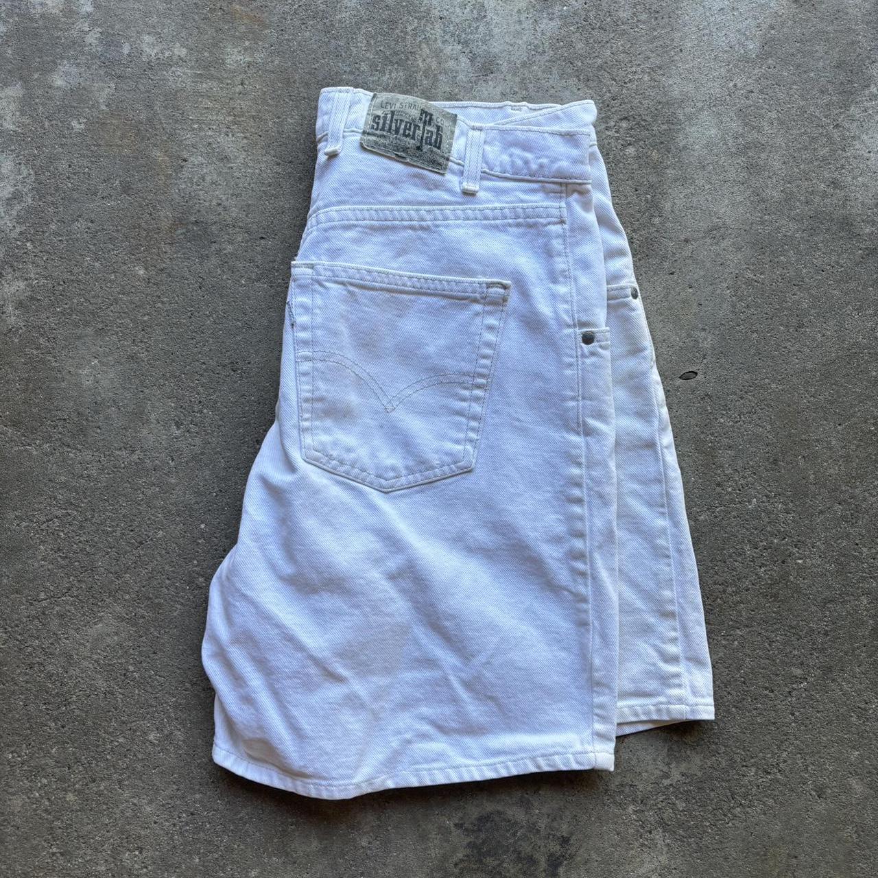 White Levi SilverTab Jorts 36in waist | Depop