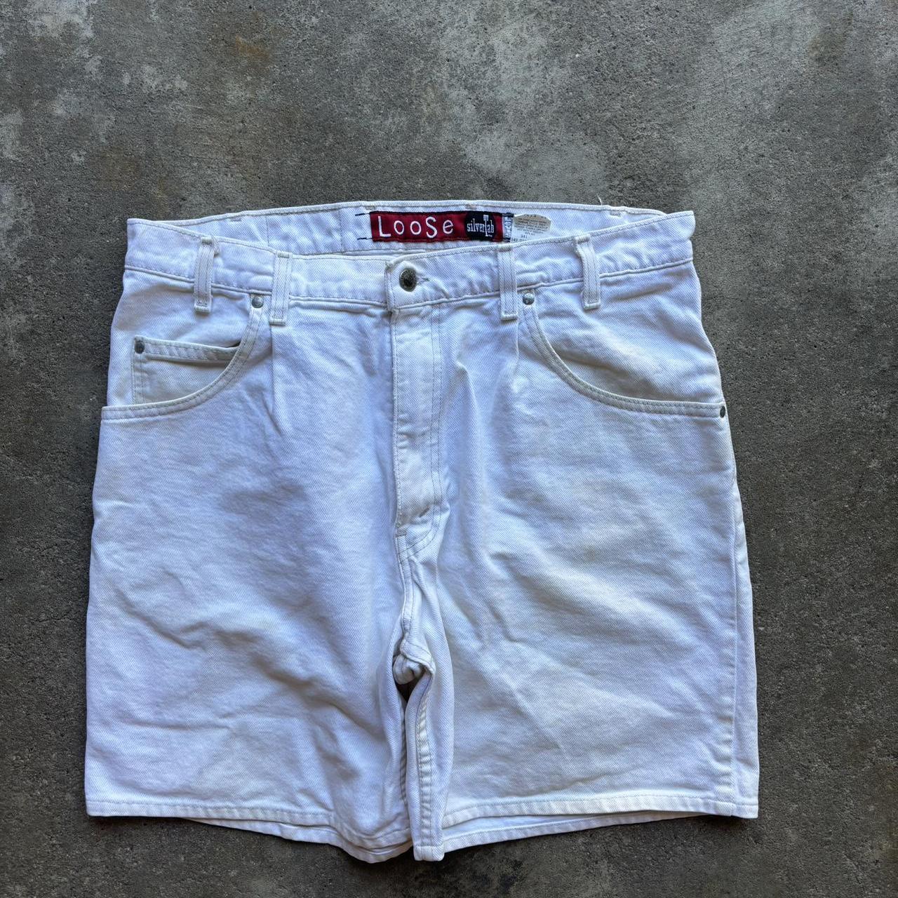 White Levi SilverTab Jorts 36in waist | Depop