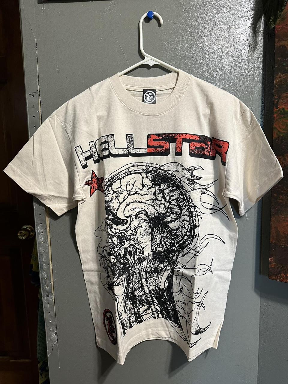 HELLSTAR HUMAN DEVELOPMENT CREAM TEE - Depop