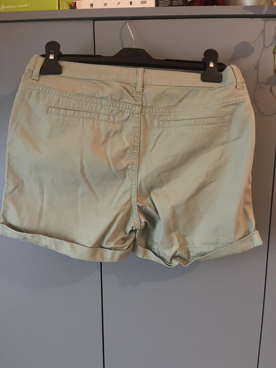 sage green shorts! soooo cute and perfect for... - Depop