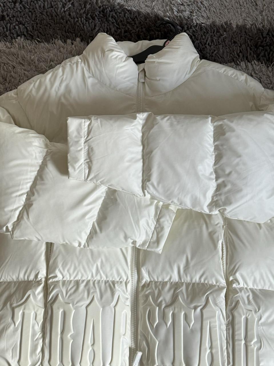 Trapstar Irongate Embossed Puffer - white Brand new... - Depop