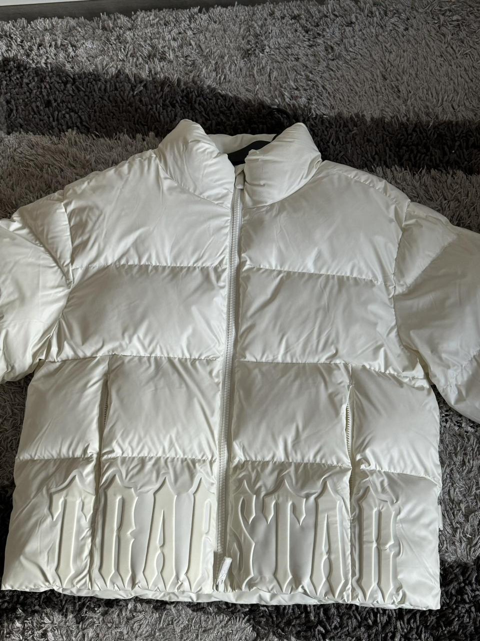 Trapstar Irongate Embossed Puffer - white Brand new... - Depop