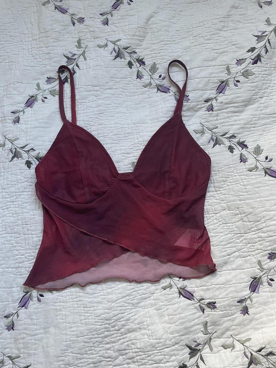 Sheer mesh crop top - Depop