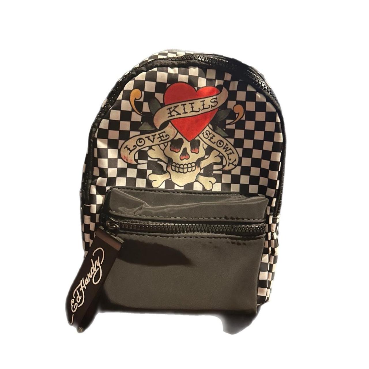 Vintage ed hardy back pack #emo #grunge #y2k... - Depop