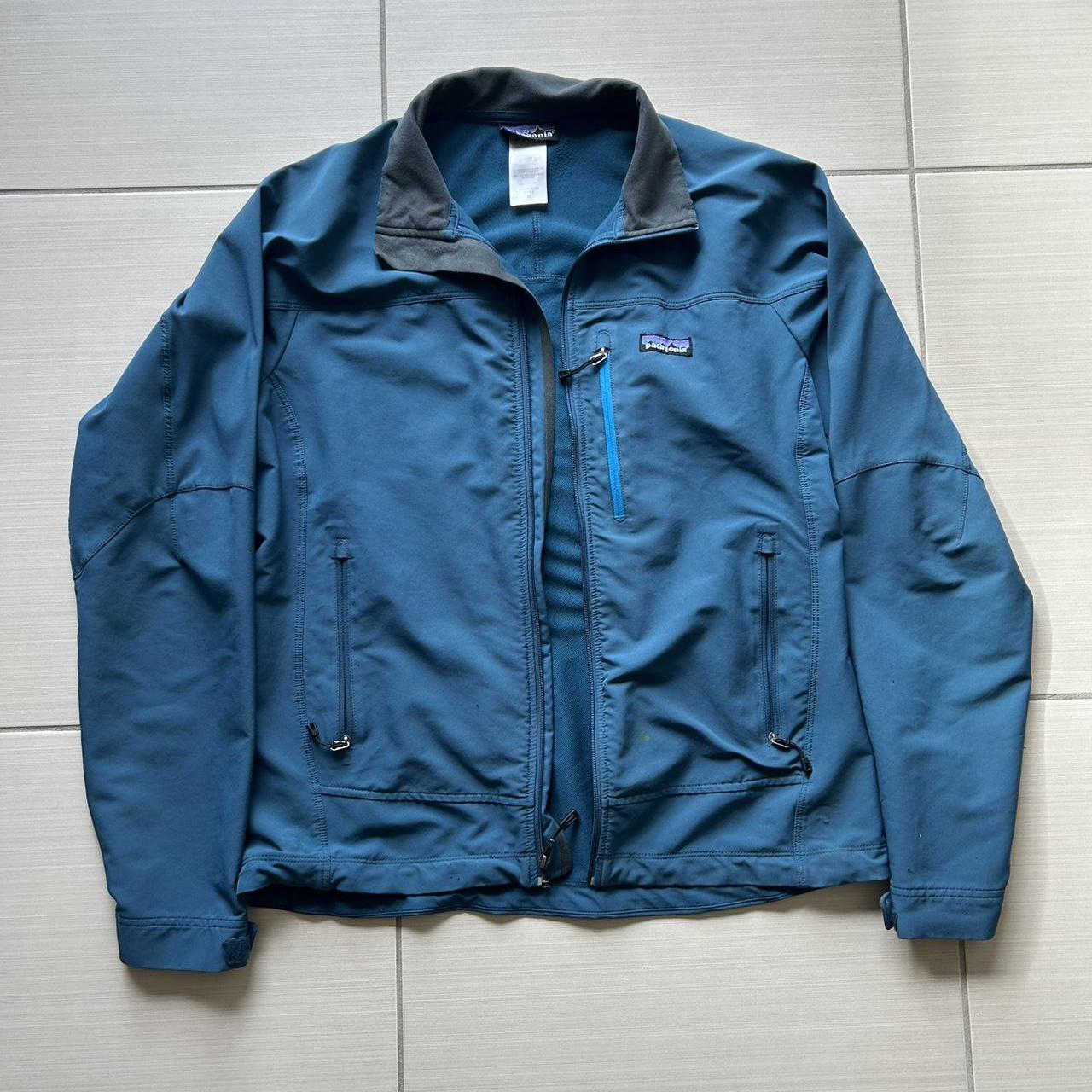 Patagonia Soft-shell Blue Men’s Medium Zip Up... | Depop