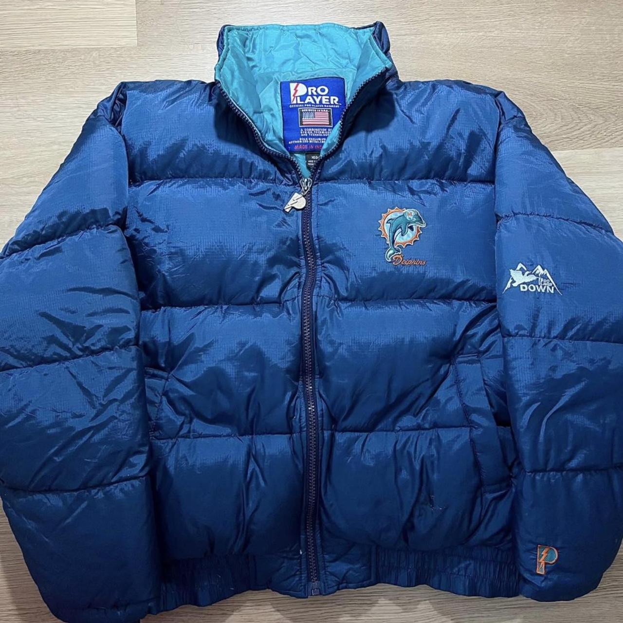Vintage Miami Dolphins Pro Player Down Puffer... | Depop