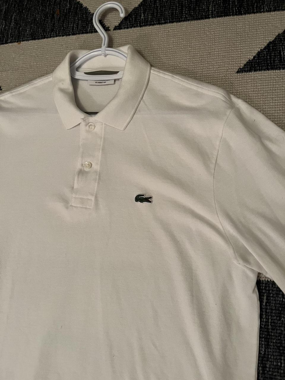 2000s Lacoste white polo shirt - Depop