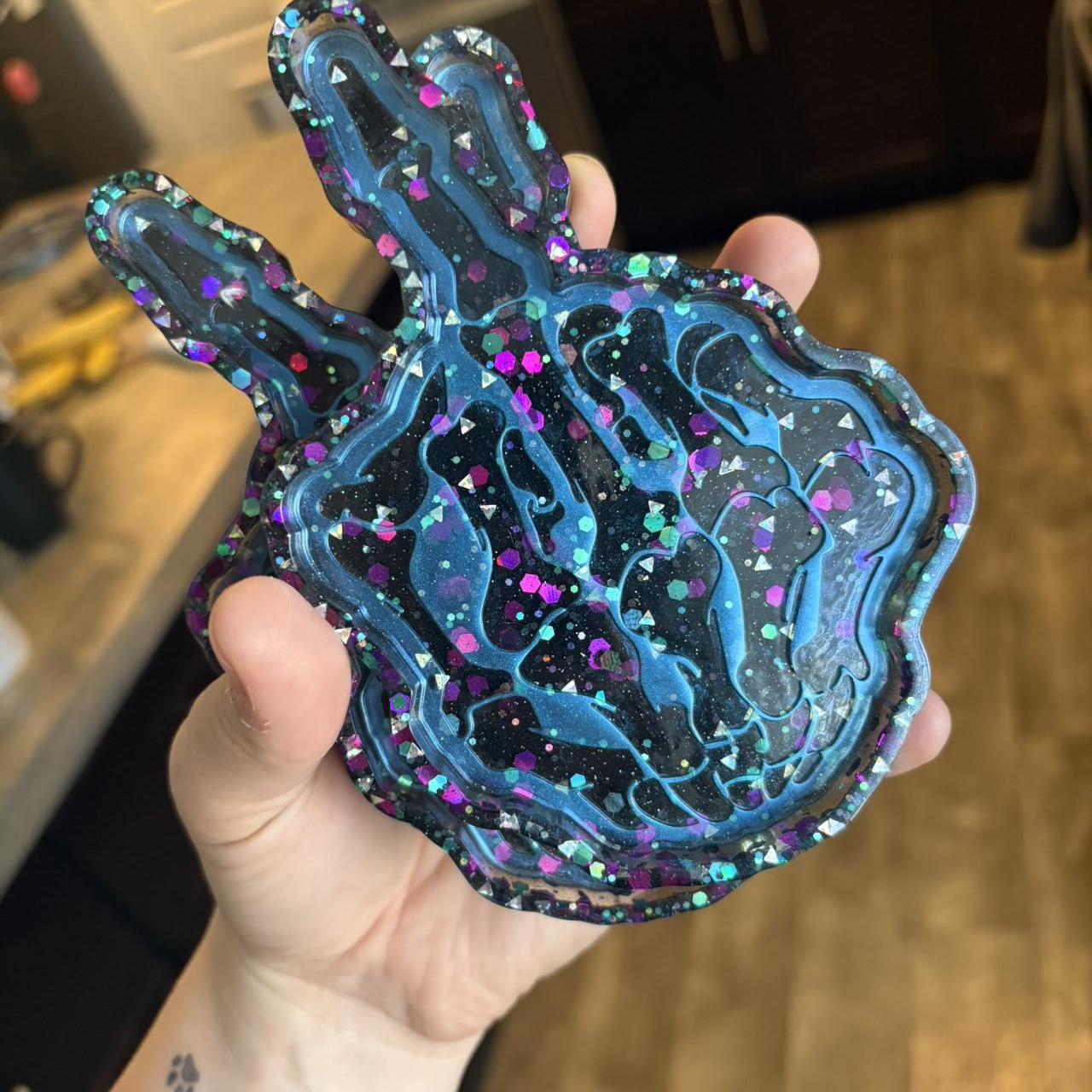 Set of 3 resin middle finger coasters 🖤 | Depop