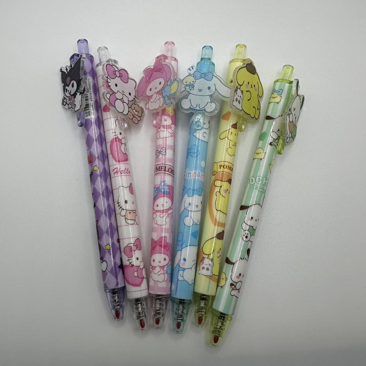 Sanrio Hello Kitty multi-coloured pens - 8 pens in a... | Depop