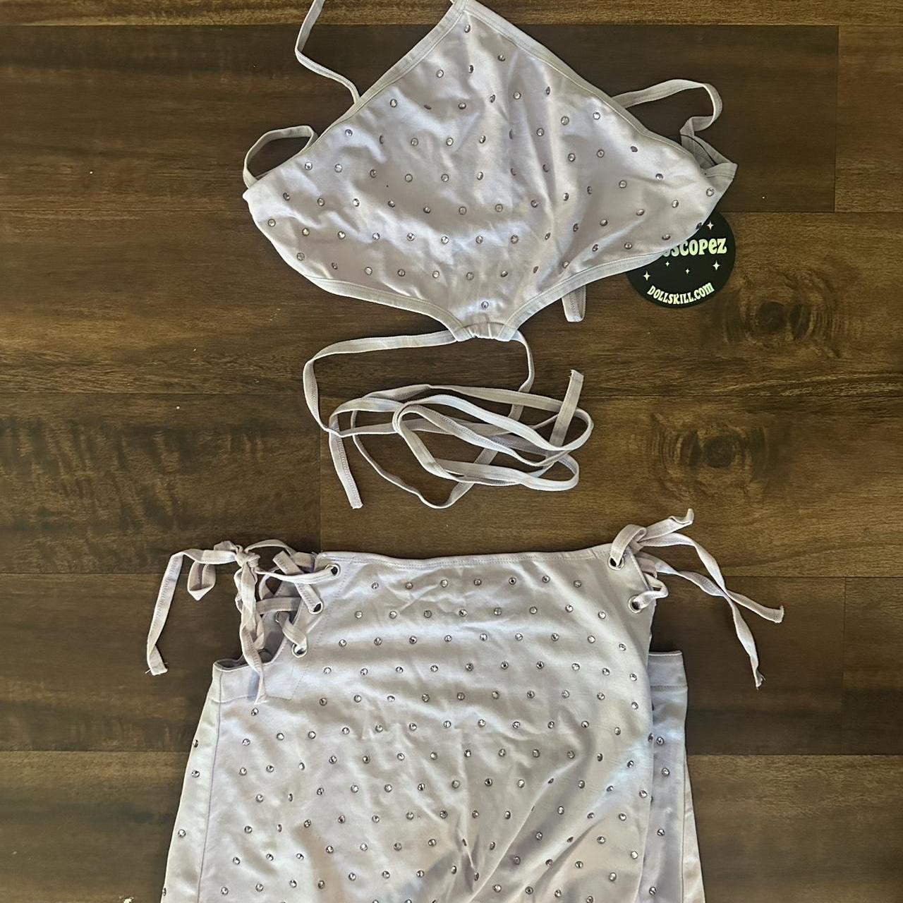 Dolls kill rhinestone set 💜 Brand new w tags 🏷️ Size... | Depop