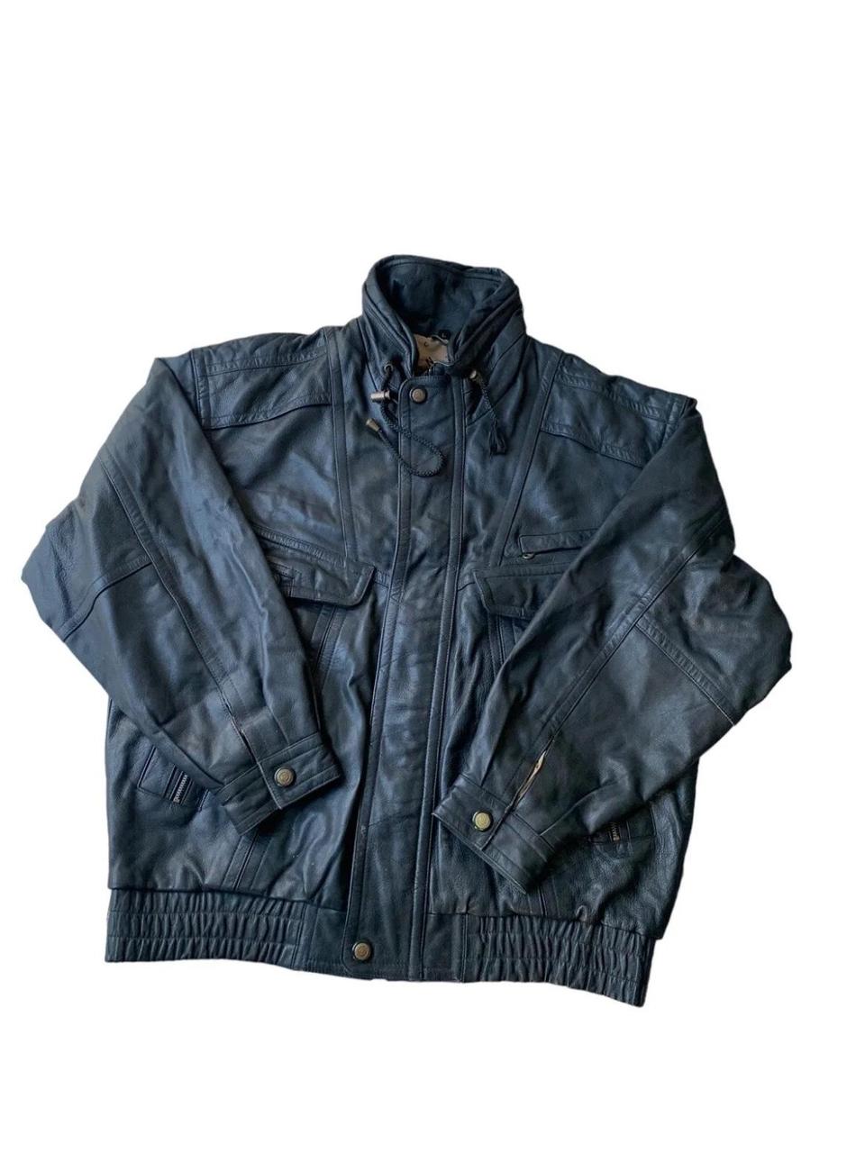 Vintage Canada Genuine Leather Jacket Mens Large... - Depop