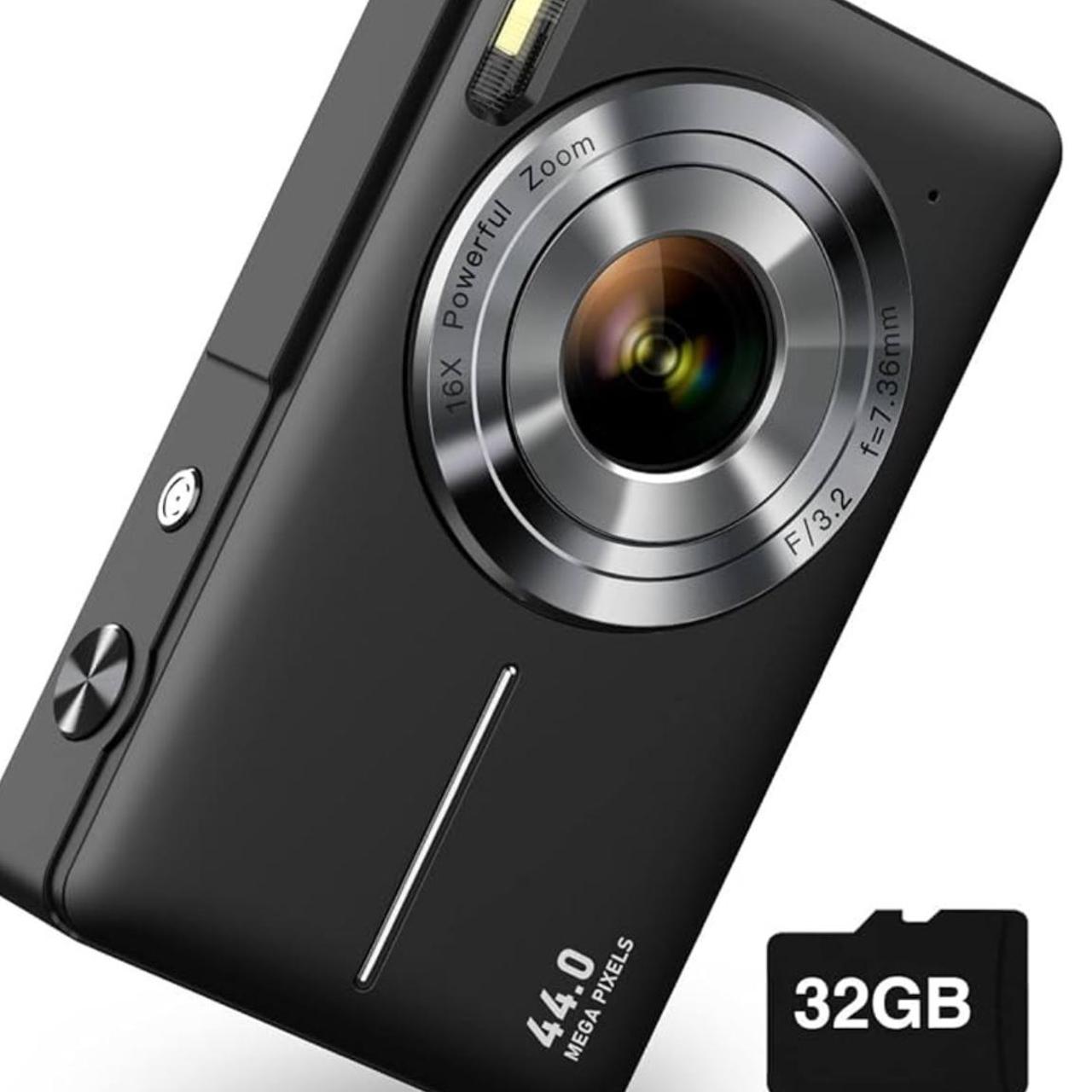Black digital camera with 16MP sensor, 44MP zoom,... | Depop