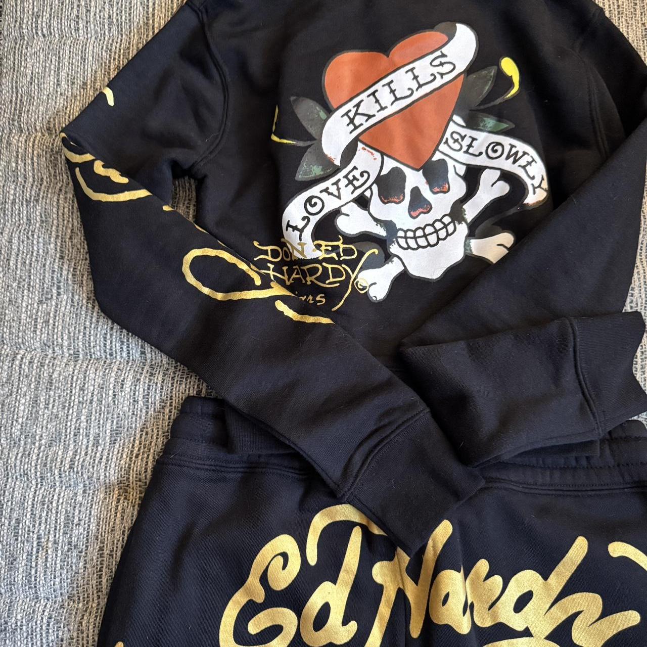 Authentic Ed Hardy set — top XS, bottoms M. Worn... | Depop