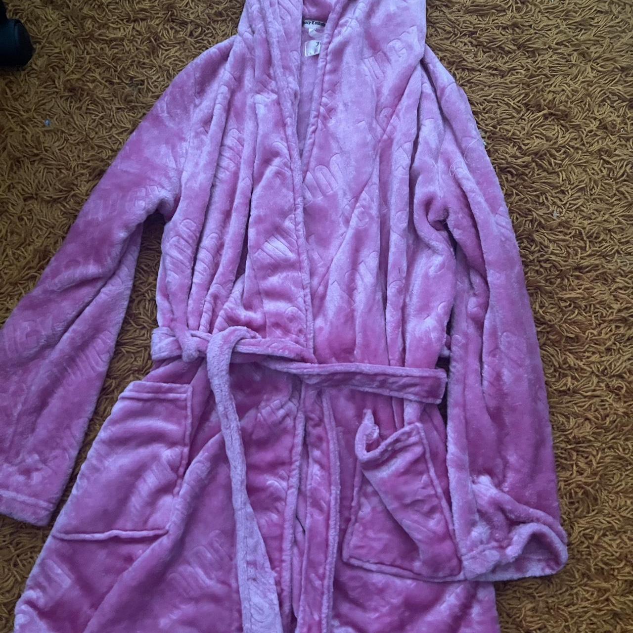 juicy couture hot pink fuzzy robe super soft... | Depop