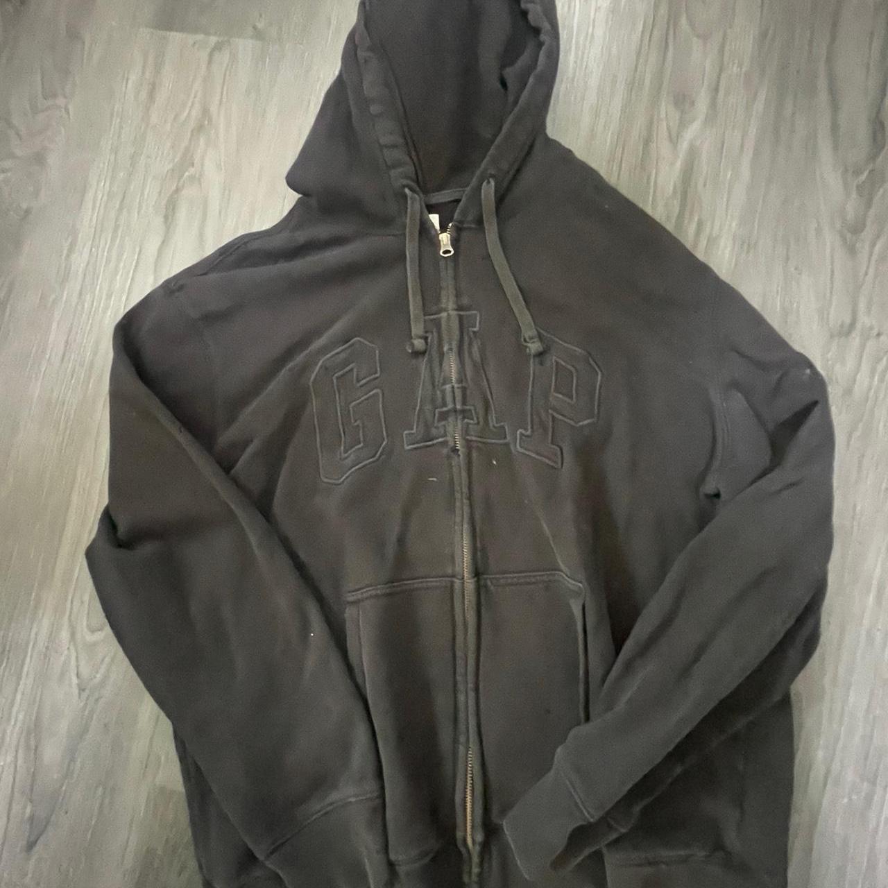 Black gap zip up hoodie Size XL Get rid of... - Depop