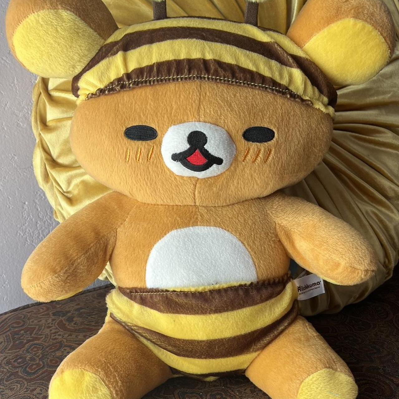 San-X Rilakkuma Honey Bee Costume 15” Plush Brown... | Depop