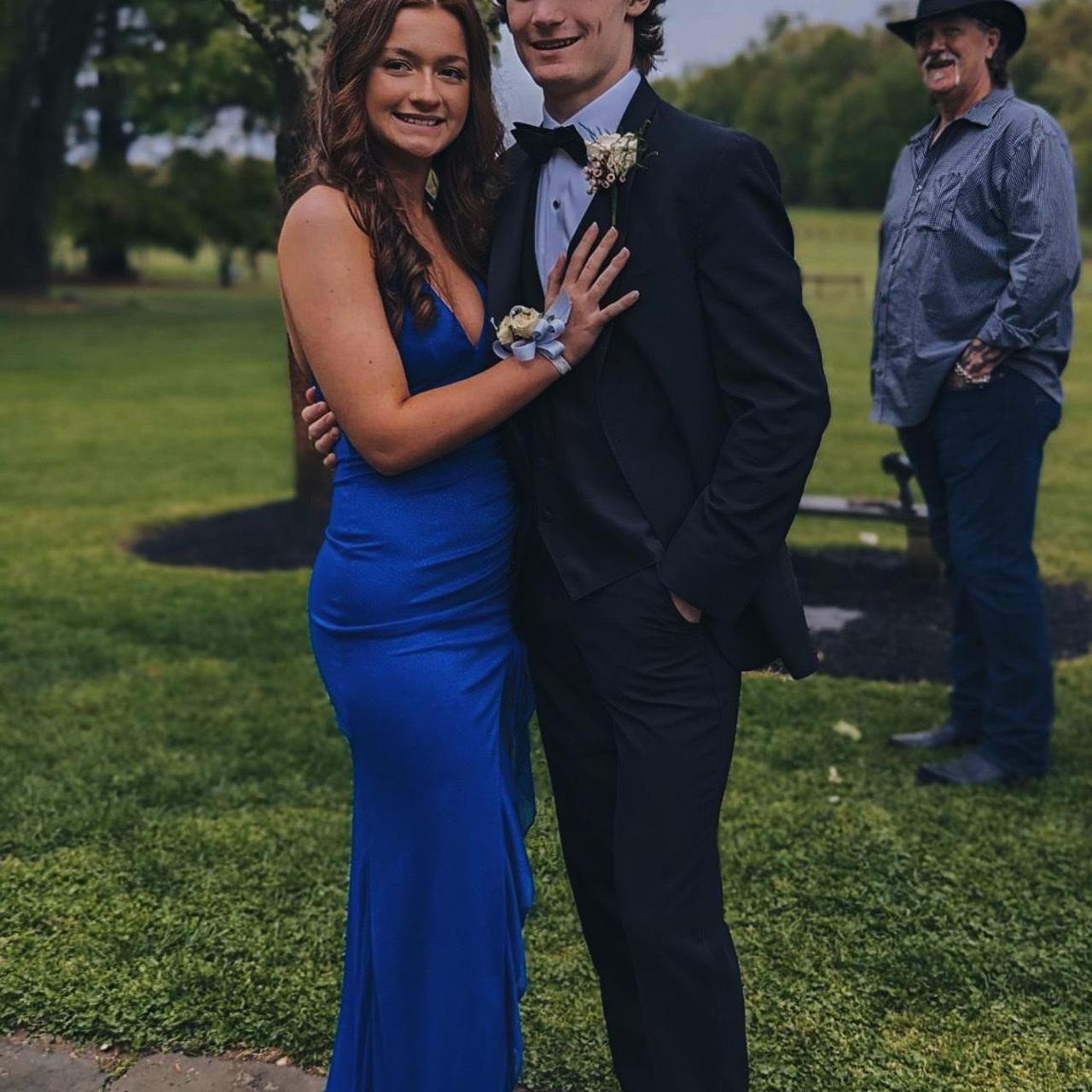 royal blue prom dress from dillards! size small and... | Depop